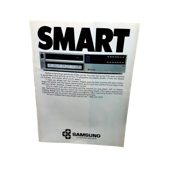 Wall Decor | 1985 Samsung Vhs Vcr Smart Print Ad | Poshmark